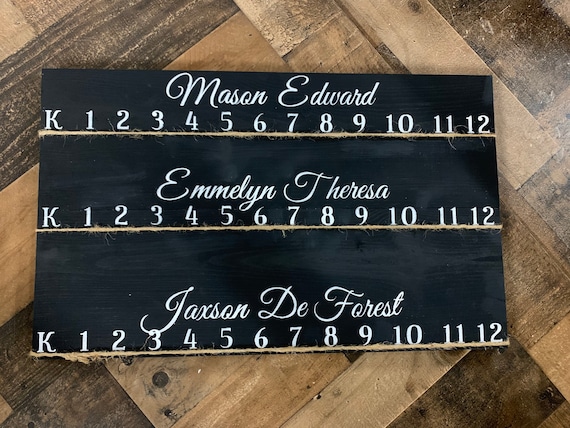 3 kids K-12 SCHOOL PICTURE SIGNSSchool Picture Sign student | Etsy