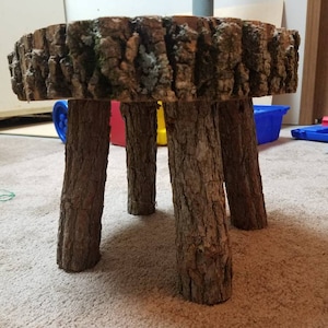 LITTLE WOOD STOOL Toddler Infant Prop, Wooden Props Real Log Rustic ...