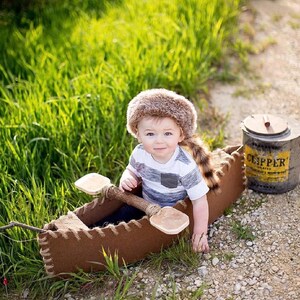 LITTLE CANOE BOAT Prop, Real Wood Prop, Wooden Canoe Prop, Infant ...