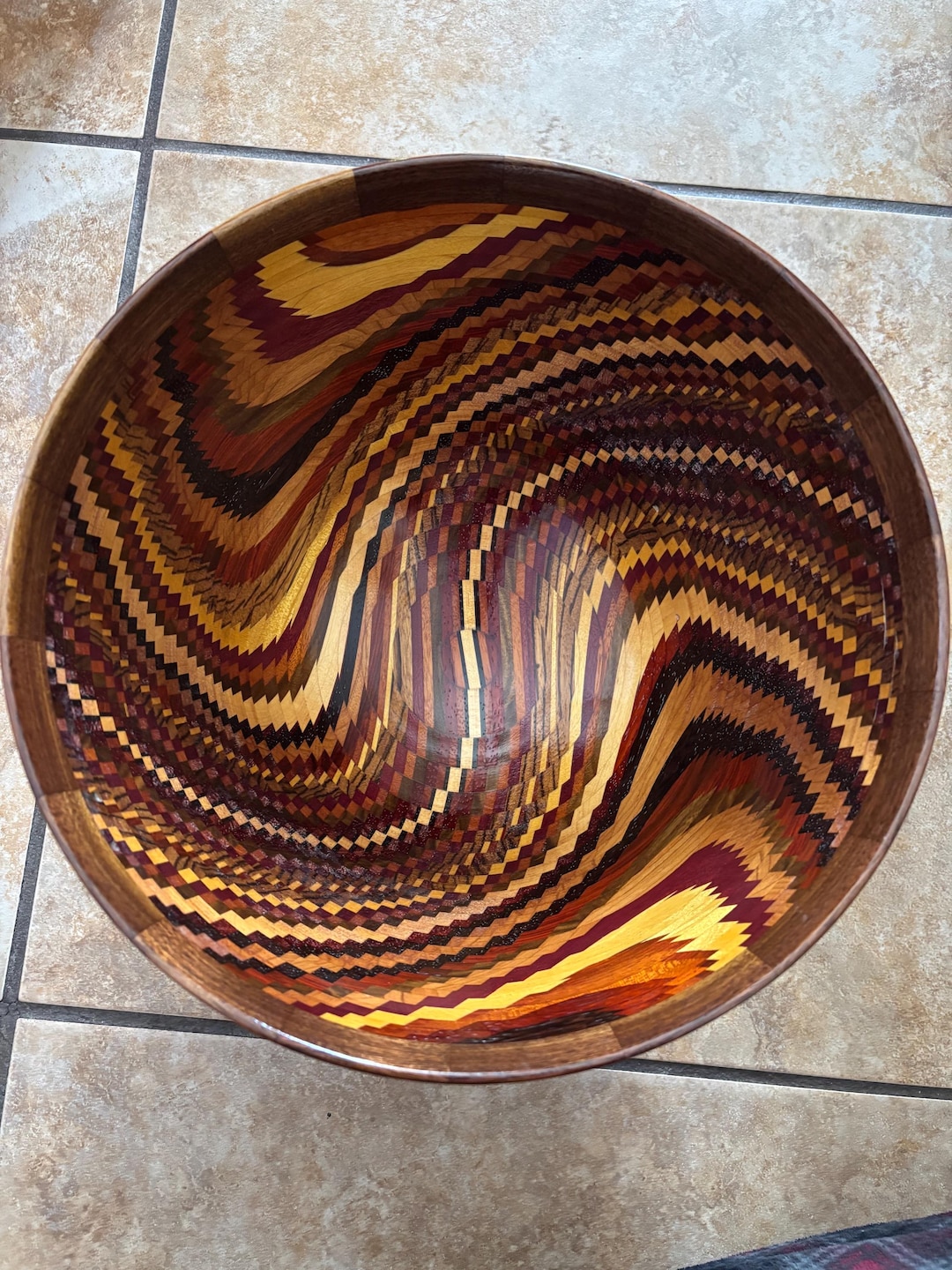 SEGMENTED WOOD BOWL, Handcrafted Unique Handmade Exotic Bowl, Handmade ...