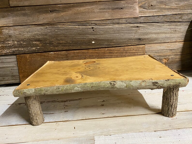 LOG PLATFORM BED Infant, Wooden Sitter Photography Props, Real Wood ...