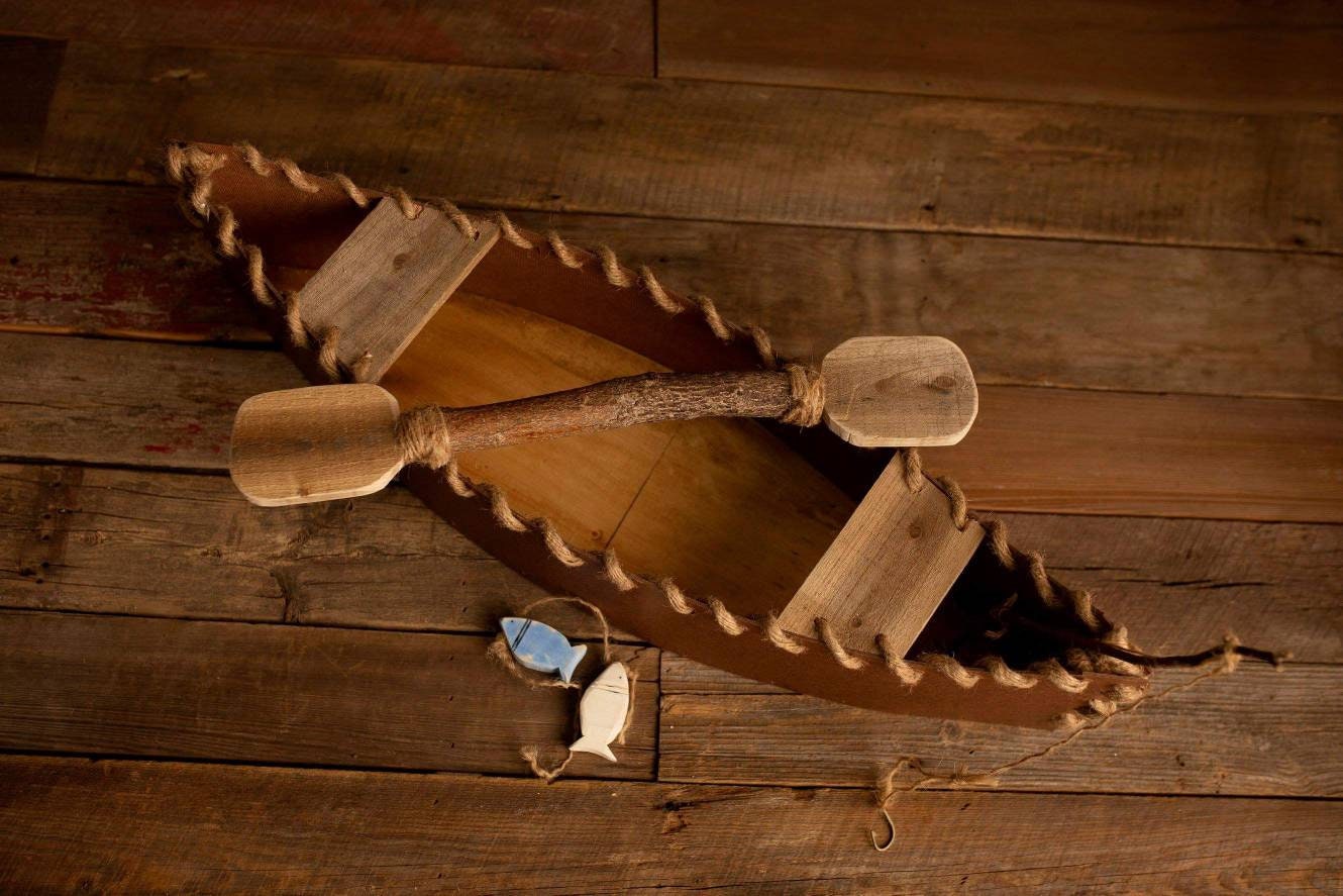 LITTLE CANOE BOAT Prop Real Wood Prop Wooden Canoe Prop | Etsy