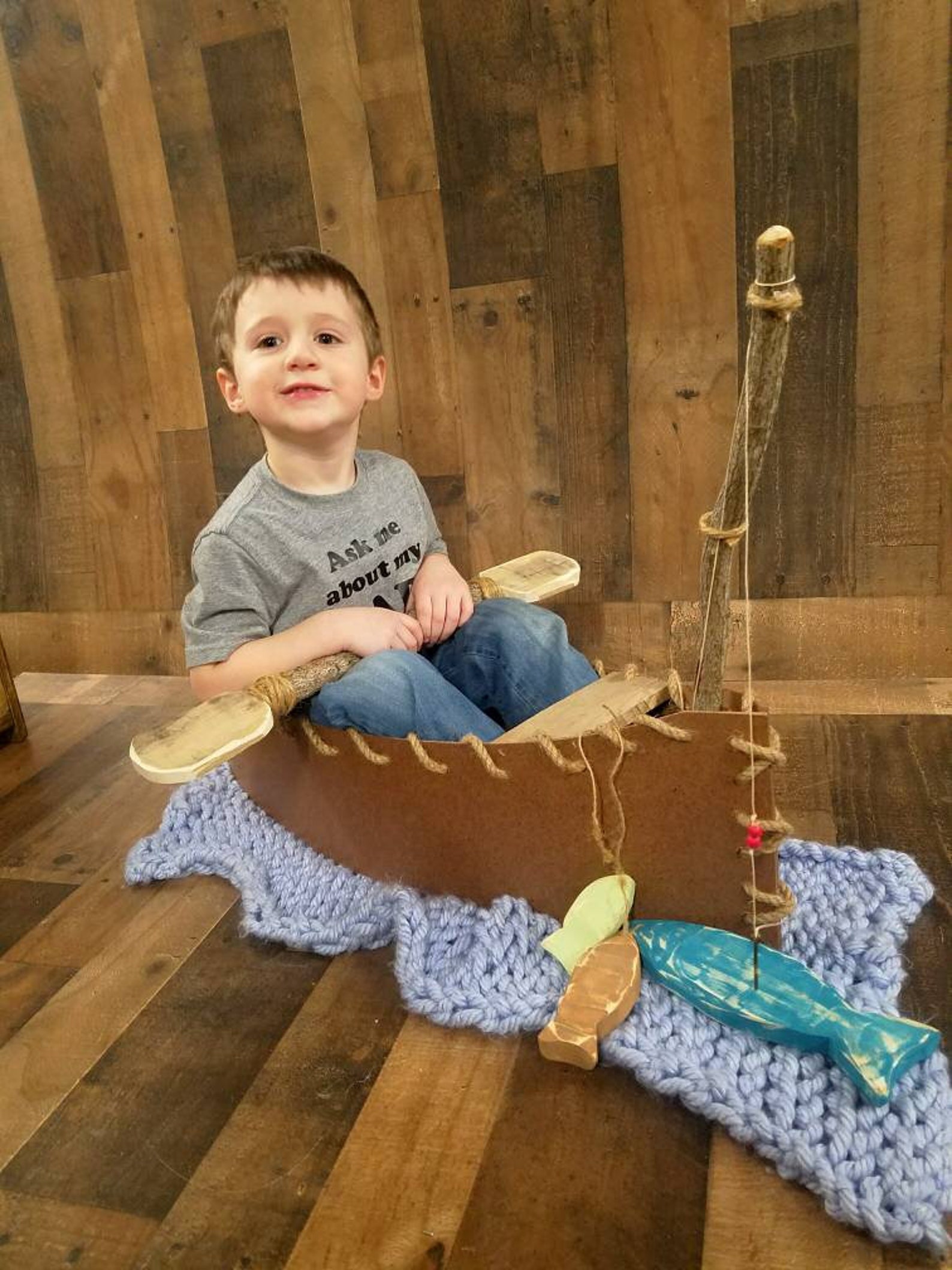 LITTLE FISHING SET Little Oar Prop Twig Fishing Pole - Etsy