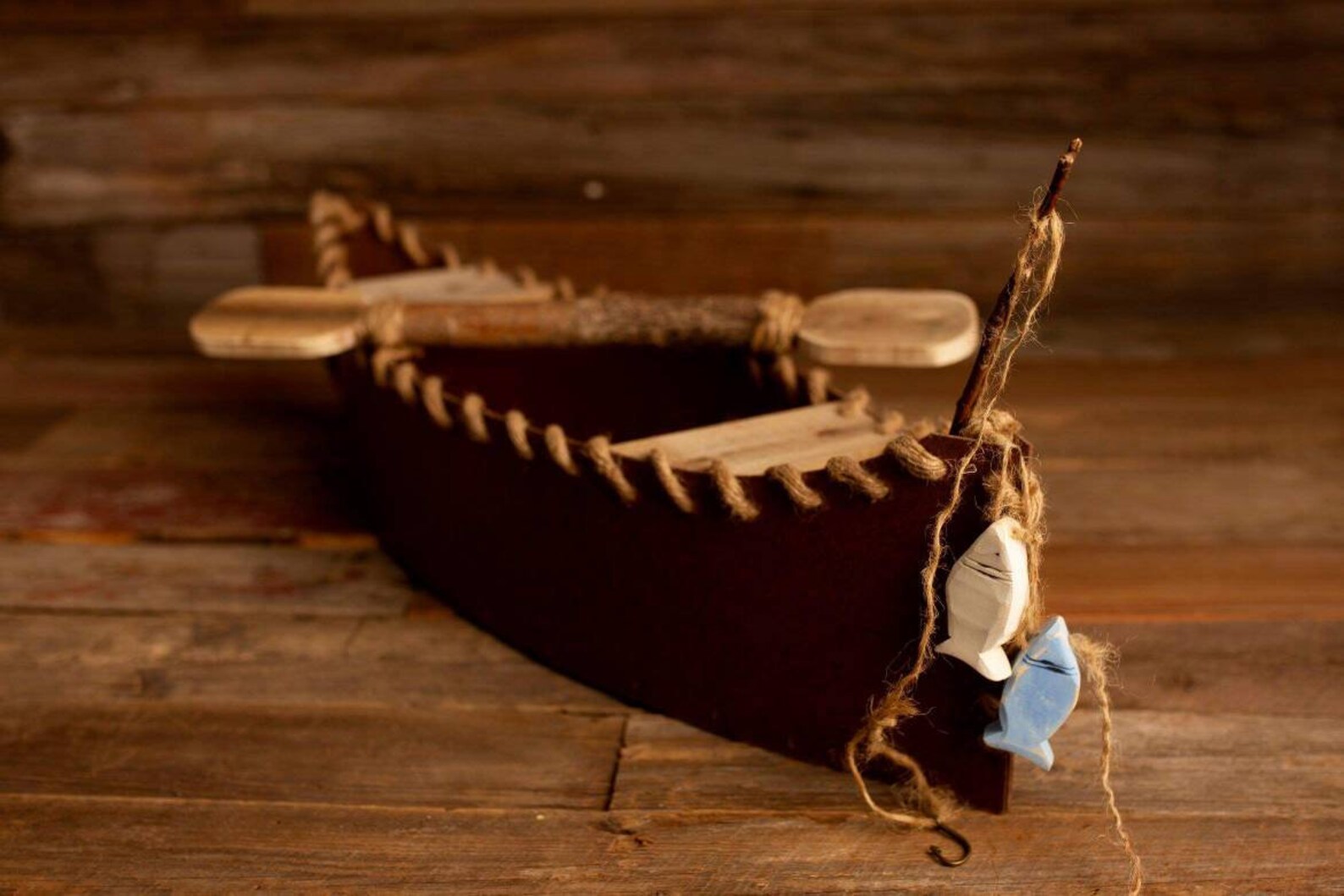 LITTLE CANOE BOAT Prop, Real Wood Prop, Wooden Canoe Prop, Infant ...