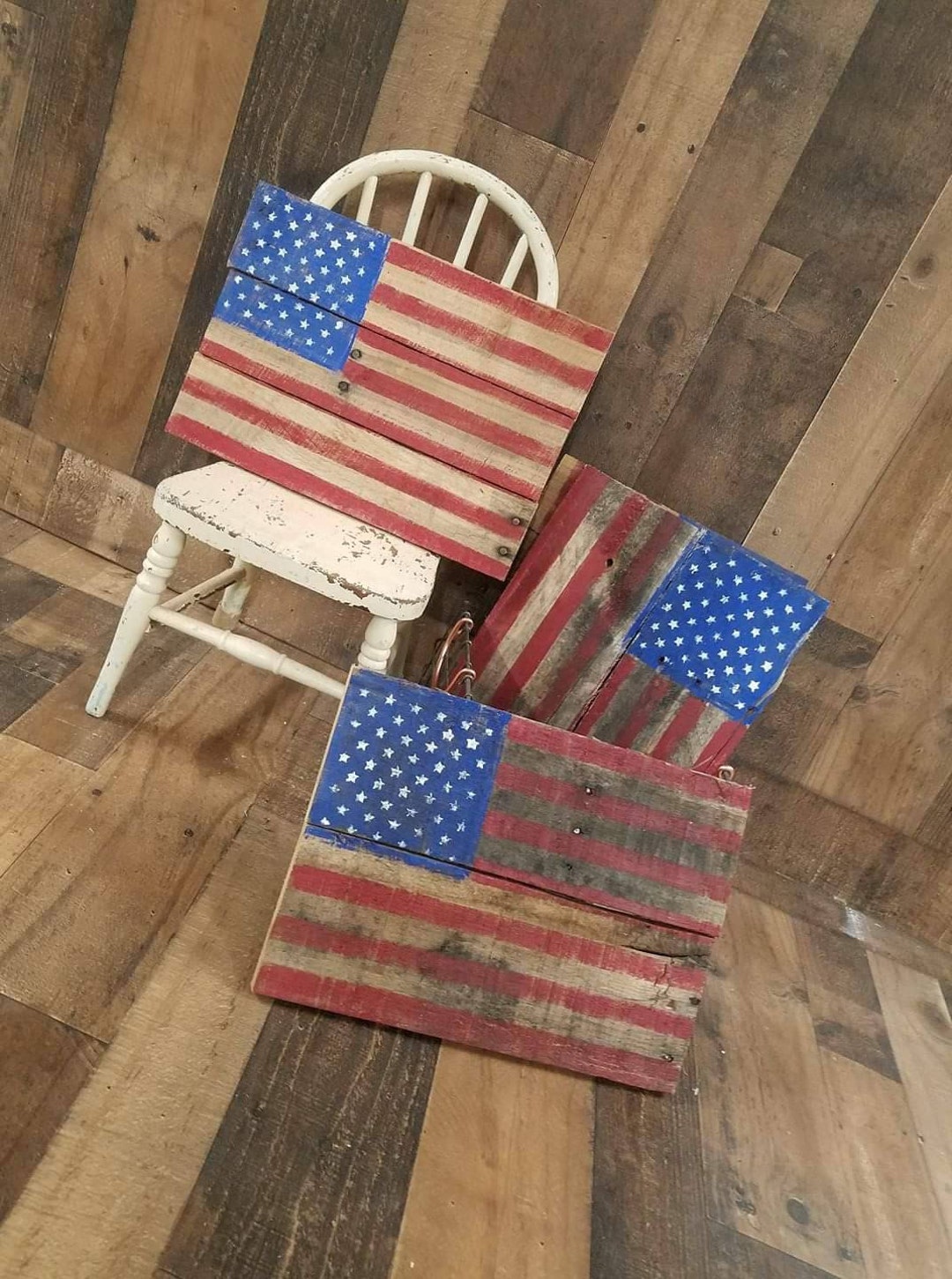 American Flag, Rustic American Flag, Patriotic, Reclaimed Wood Sign ...
