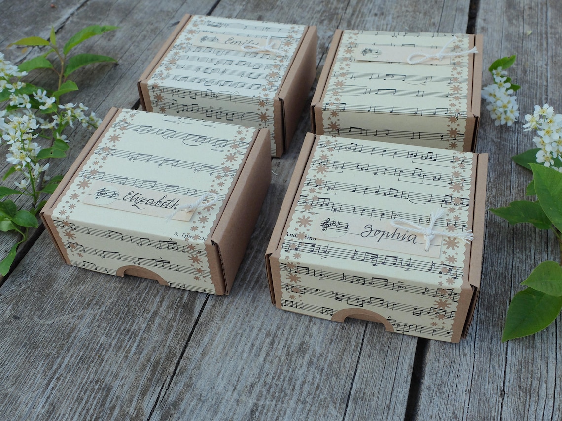Music Sheet Paper Gift Boxes Personalized Will You Be My - Etsy Singapore