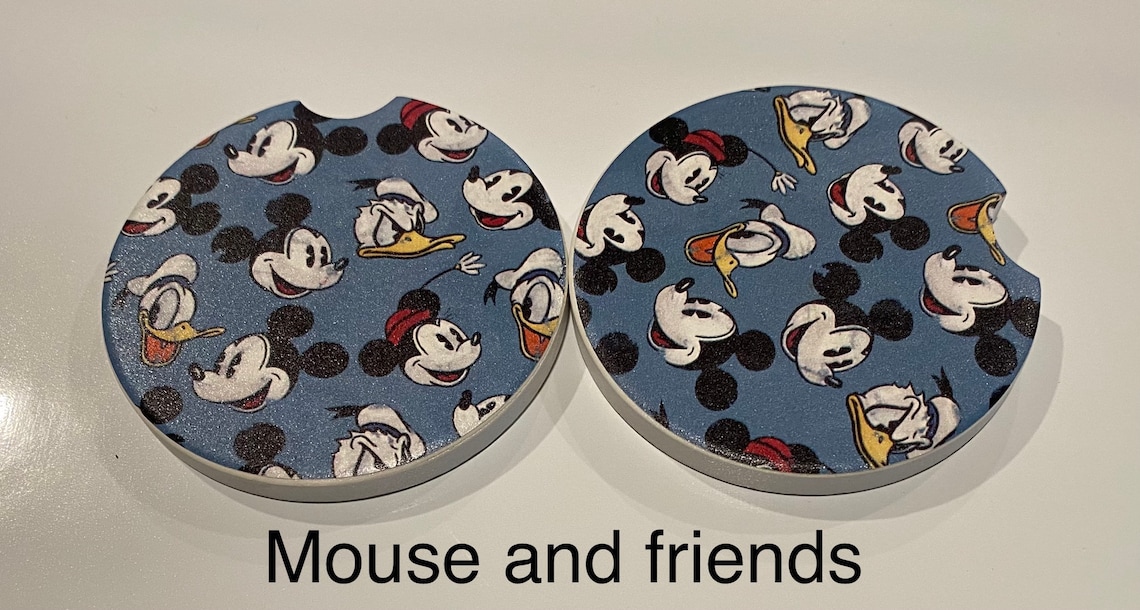 Disney themed car coasters | Etsy