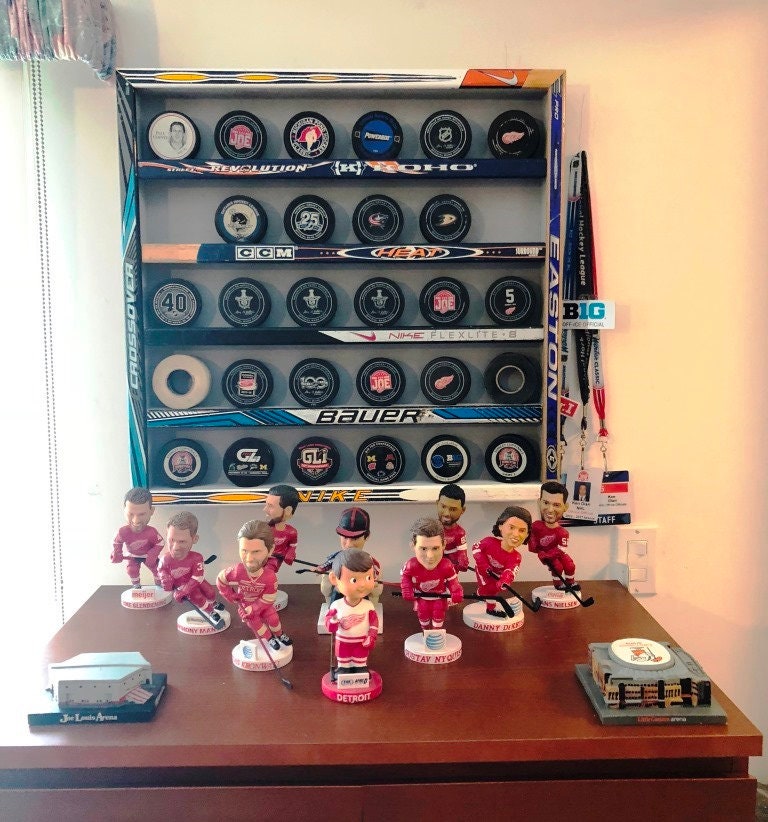 Hockey Puck Display-30 Pucks made With Hockey Sticks Hockey - Etsy