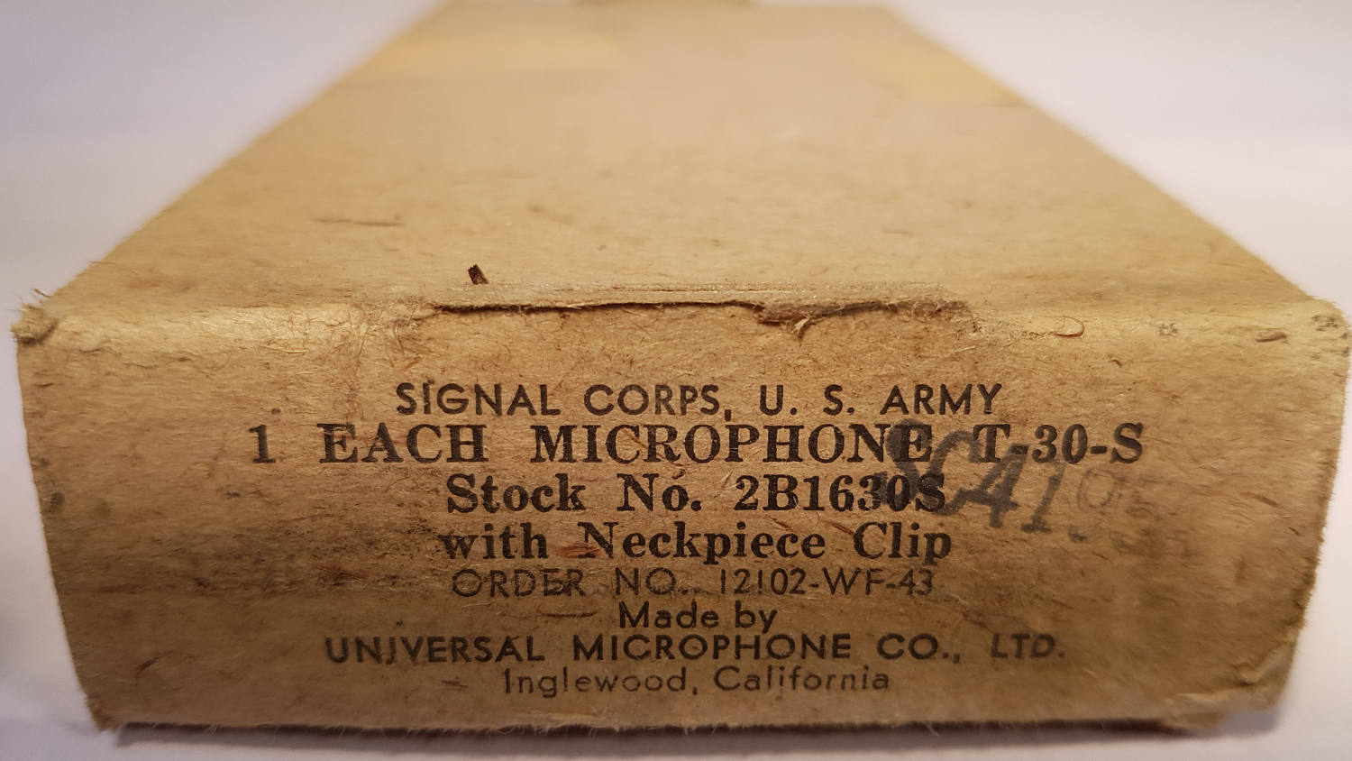 WW2 U.S. Army 1942-3 USAAF T-30-S Throat Microphone / Original Sealed ...