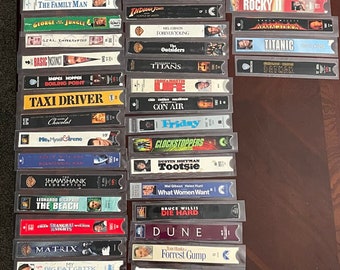 VHS Bookmarks VHS Spine Bookmark Movie Bookmark Gift for - Etsy