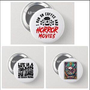 Horror Buttons - Etsy