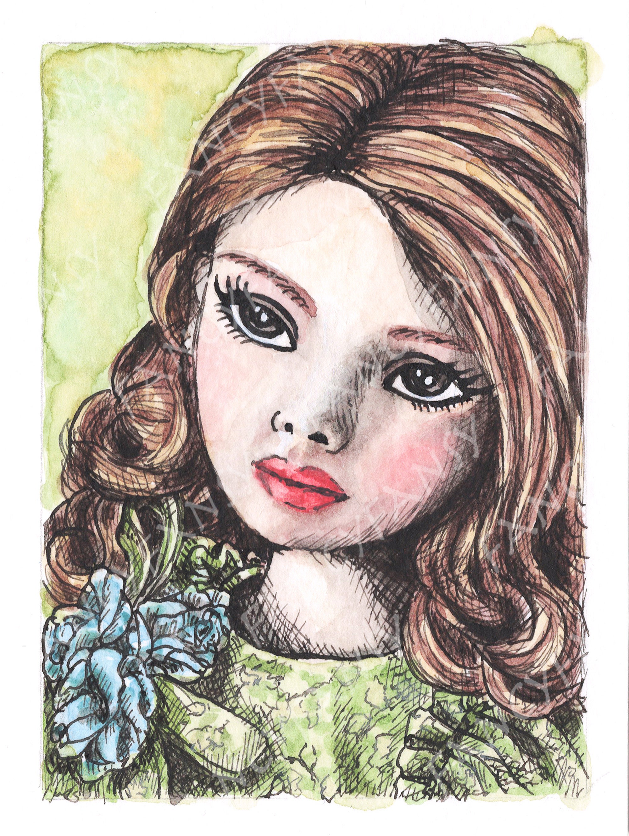 16" Robert Tonner Doll Ellowyne Wilde Portrait Small Mini Pewter Framed ...