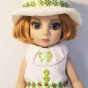 10 Tonner Patsy Ivory Dress and Green Knit Cardigan - Etsy