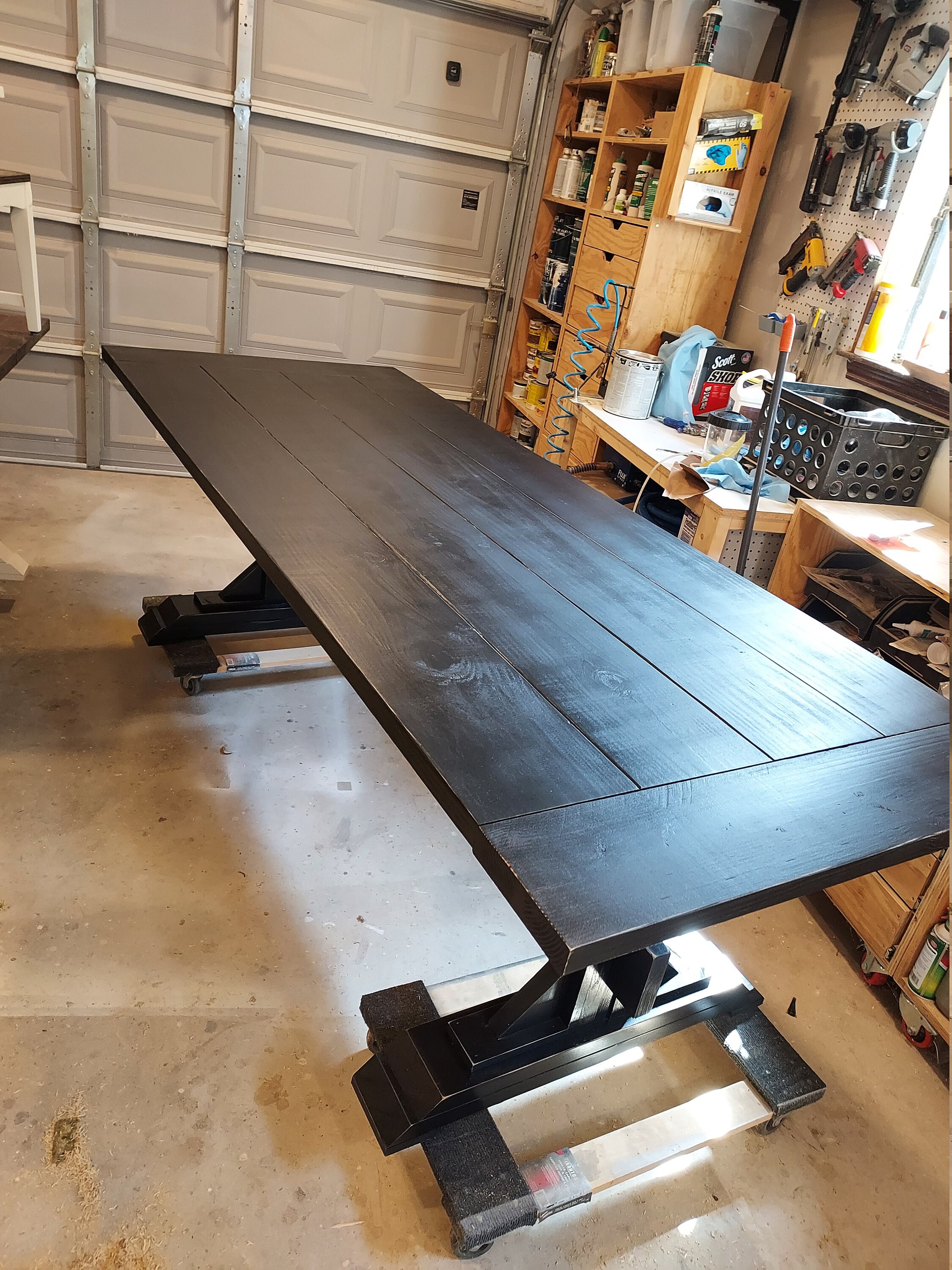 Custom Farmhouse Banquet Table With Trestle Legs - Etsy