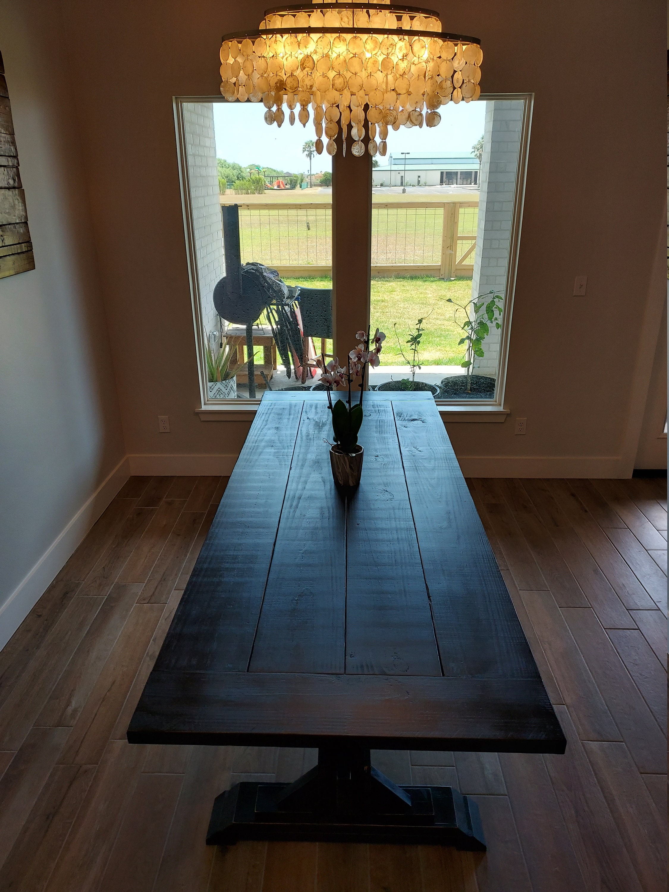 Custom Farmhouse Banquet Table With Trestle Legs - Etsy