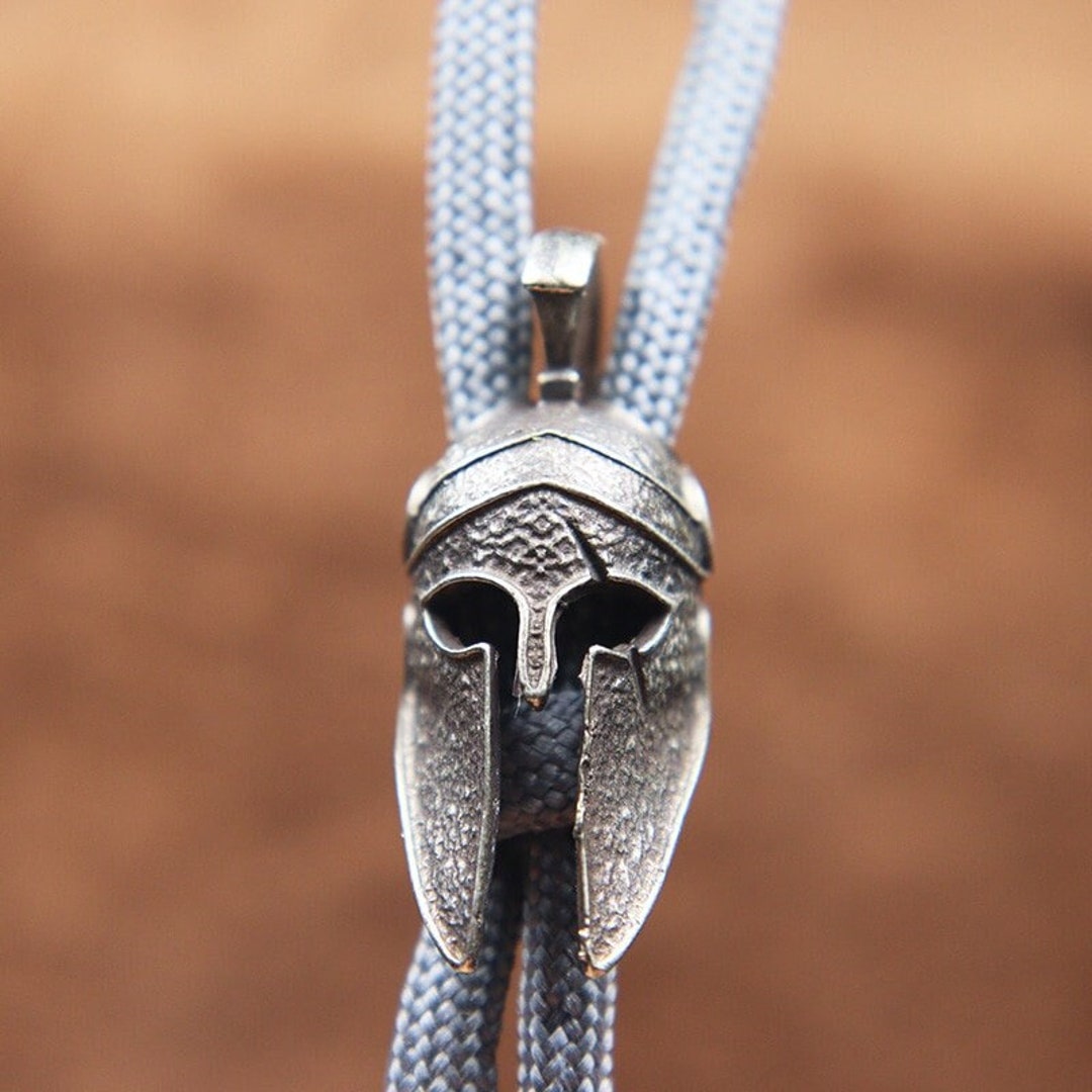 Brass Ancient Greece Spartan Warrior Scar Helmet Umbrella Rope Knife ...