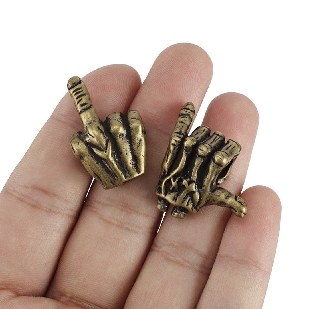 1PCS Finger Bead | Finger Brass Knife Beads | Bead Finger Gestures ...