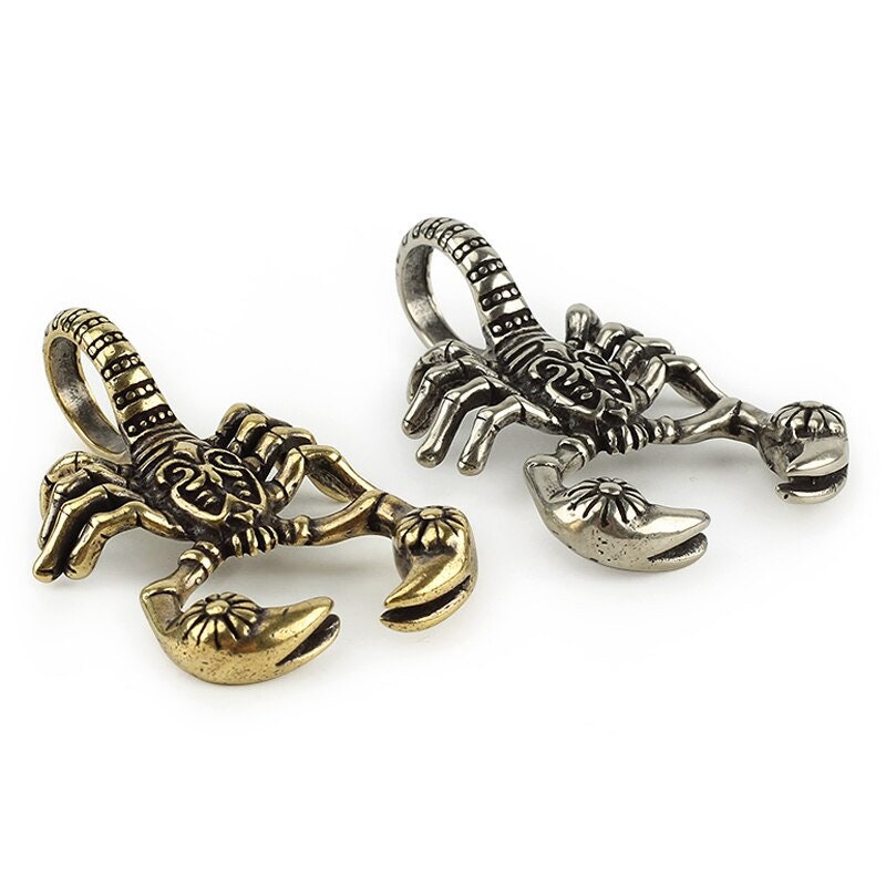 Scorpion Knife Beads Copper Pendant Brass EDC Paracord | Etsy