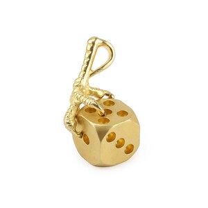 Dragon Claw Brass Keychin Yellow Dice Key Ring Outdoor Camping Small ...