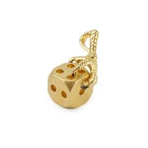 Dragon Claw Brass Keychin Yellow Dice Key Ring Outdoor Camping Small ...