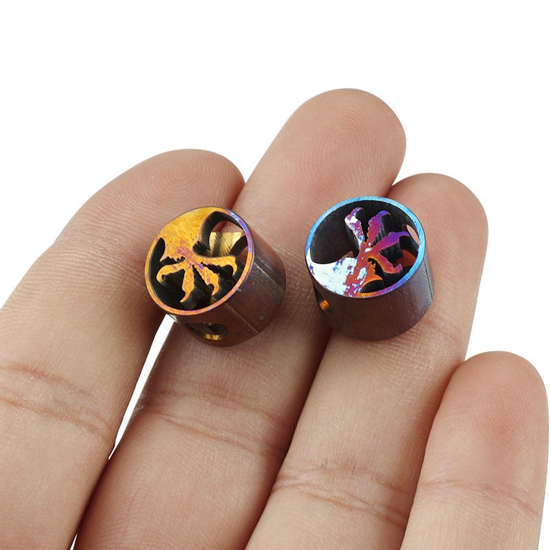 Blued Titanium Alloy Knife Beads Eagle Claw Paracord Umbrella | Etsy