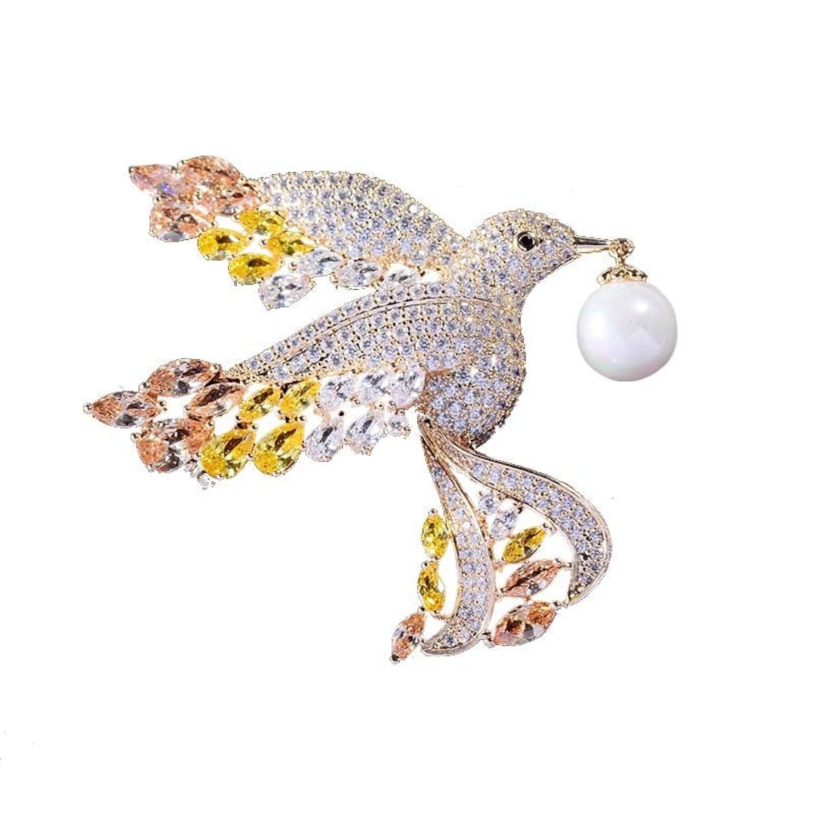 Lovely Bird Brooch AAA Zircon Brooches for Women Men Pins | Etsy
