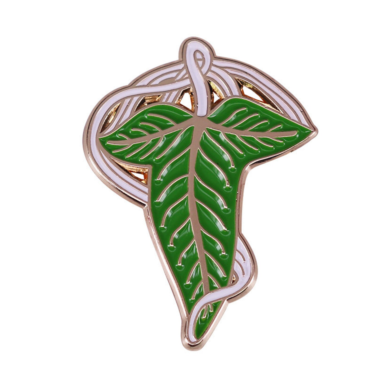 Nice Gift Green Leaf Elven Pin Leaf of Lorien Pin LOTR - Etsy