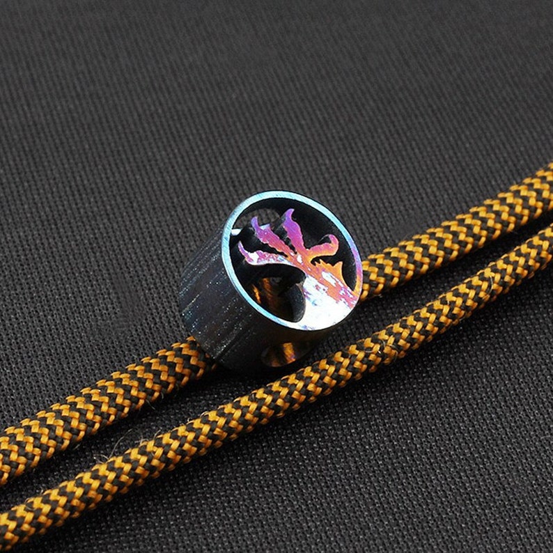 Blued Titanium Alloy Knife Beads Eagle Claw Paracord Umbrella | Etsy