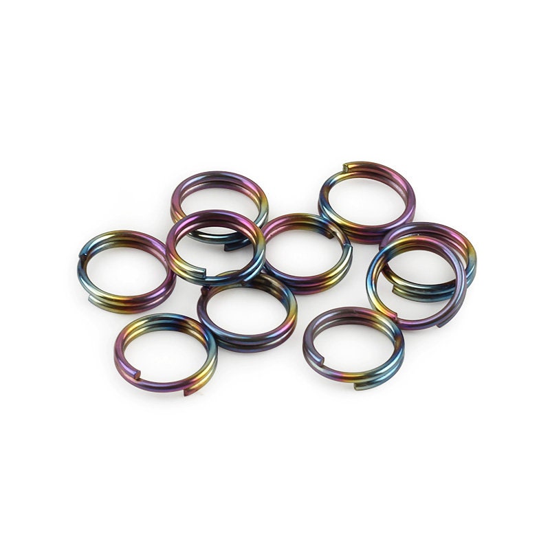 10mm Titanium Alloy Key Ring 10pcs/lot EDC Outdoor Small Tool | Etsy