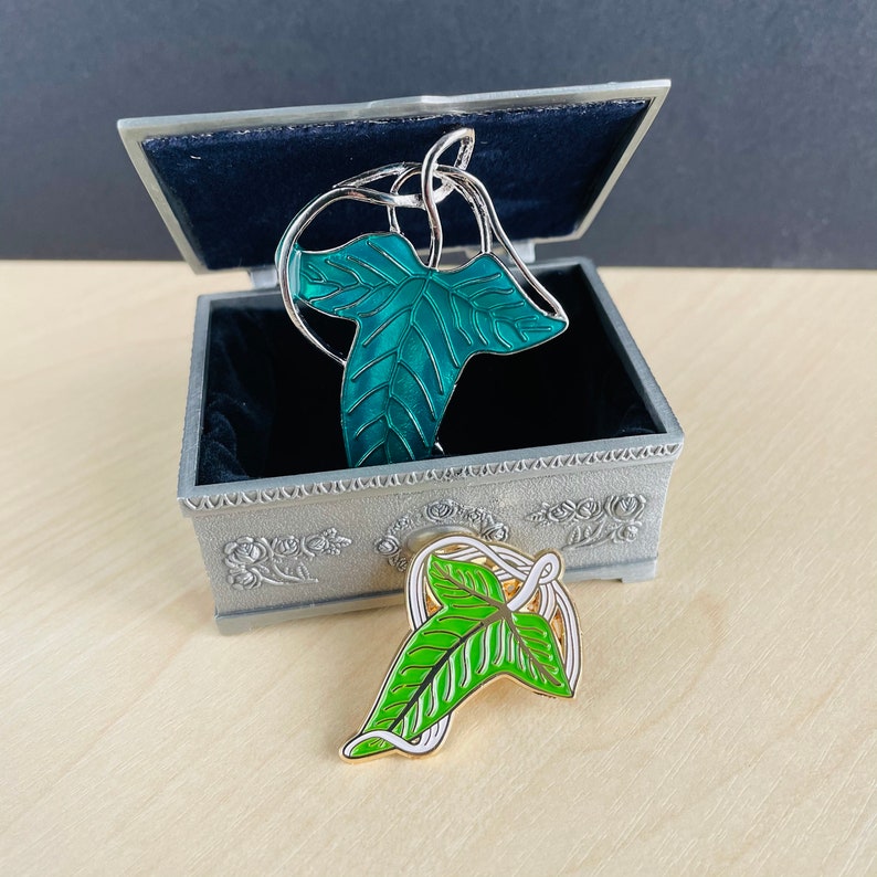 Nice Gift Green Leaf Elven Pin Leaf of Lorien Pin LOTR - Etsy