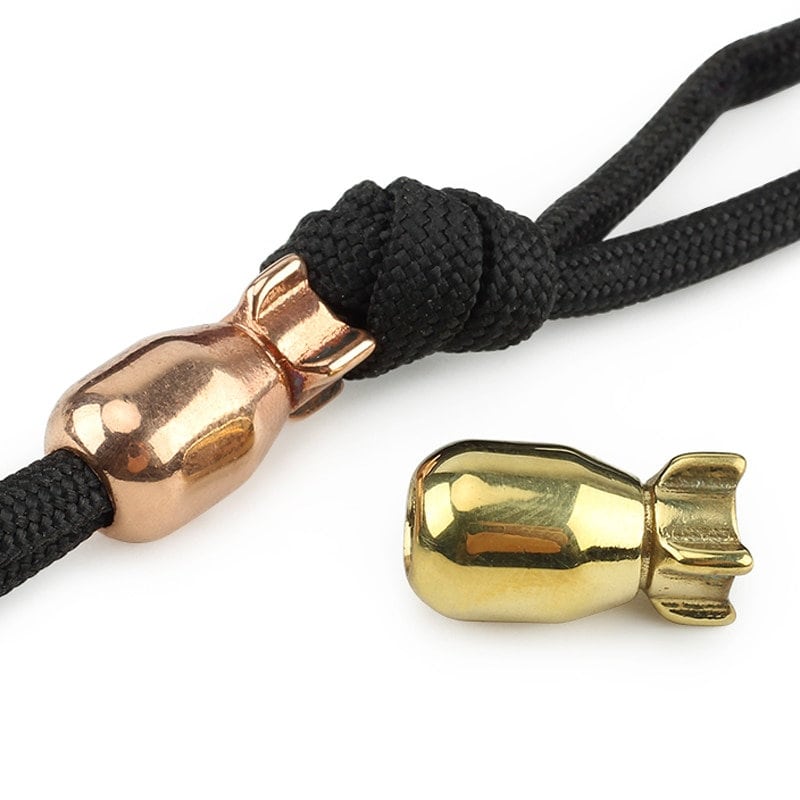 Brass Bomb Shape Knife Beads Umbrella Rope DIY EDC Red Copper - Etsy