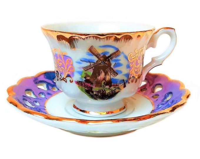 French Porcelain Demitasse Cup French Tea Cups Lusterware Tea Cup and ...