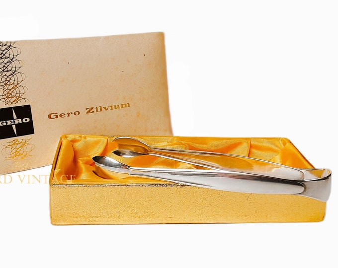 Antique Dutch Silver Plated Sugar Tong by Gero Silver Plated Art Deco ...