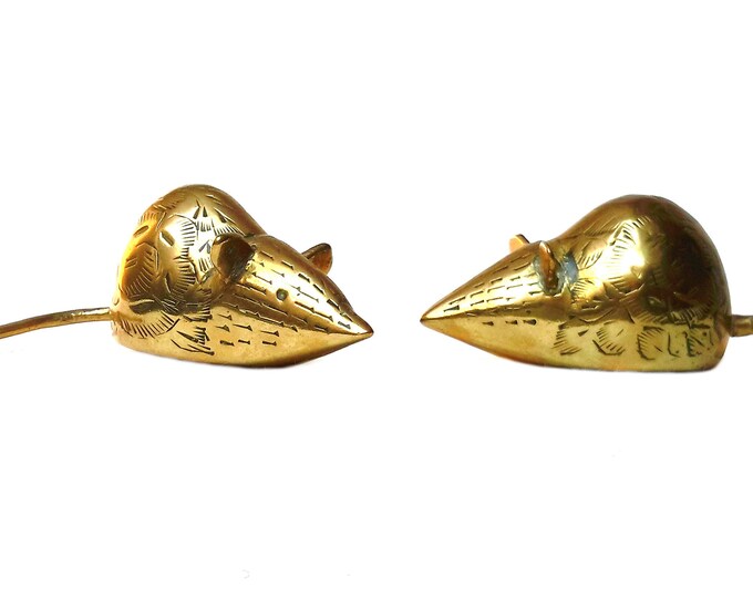 Brass Mice Mouse Ornament Mouse Lover Gift Mice Sculptures Mouse ...