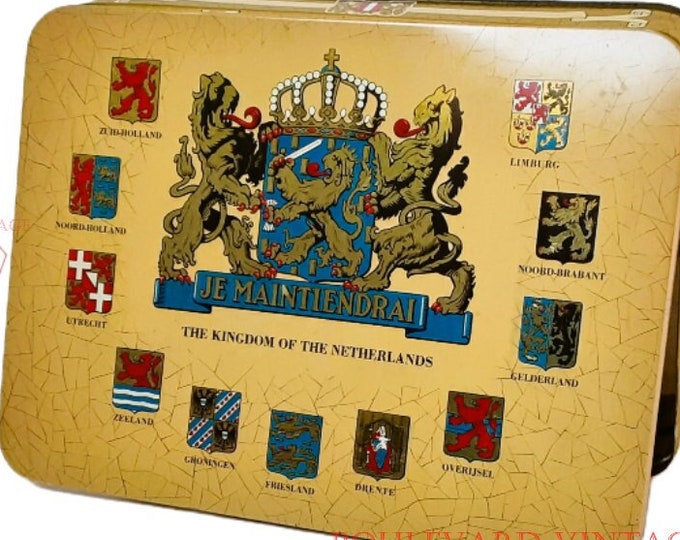 Je Maintiendrai Rare Antique Dutch Cookie Tin 1916 WW I Historical ...