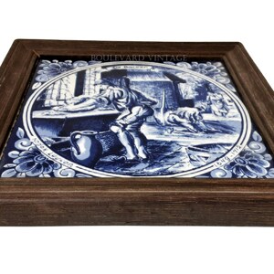 Antique Scene Delft Blue Tile Dutch Bakery Shop Sign by Schoonhoven ...