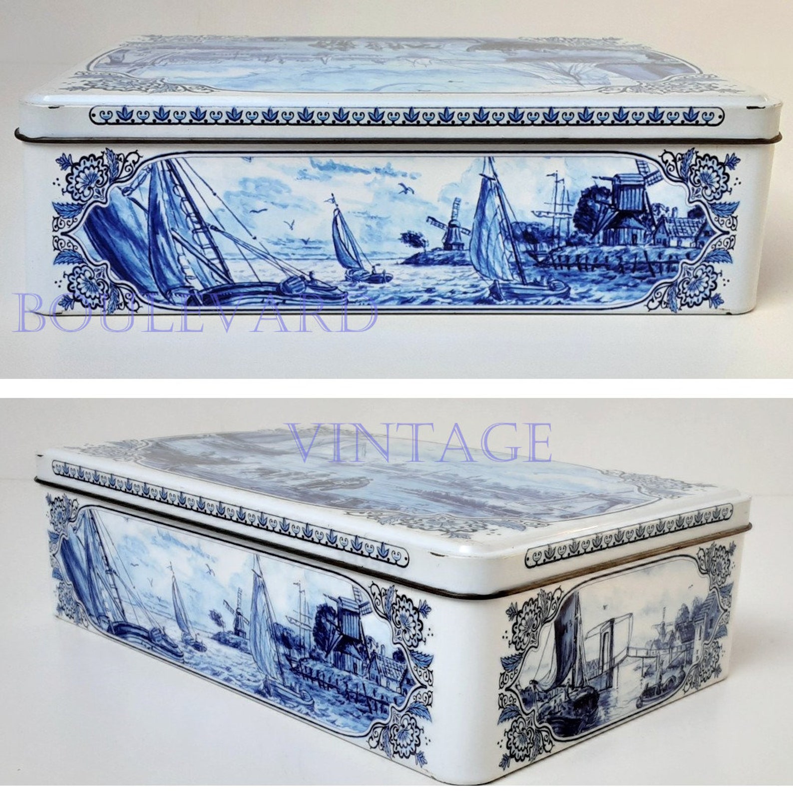 Antique Dutch Tin Antique Sailing Boat Dutch Cookie Tin - Etsy