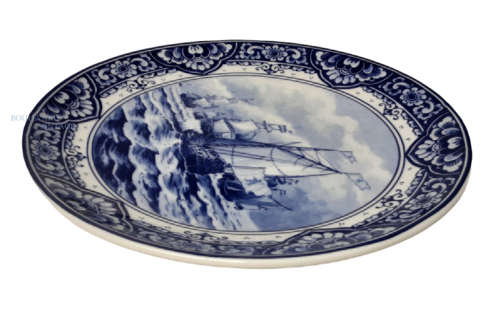 Vintage Delft Blue Plate Dutch Navy Plate Charger Dutch Lion Delft ...