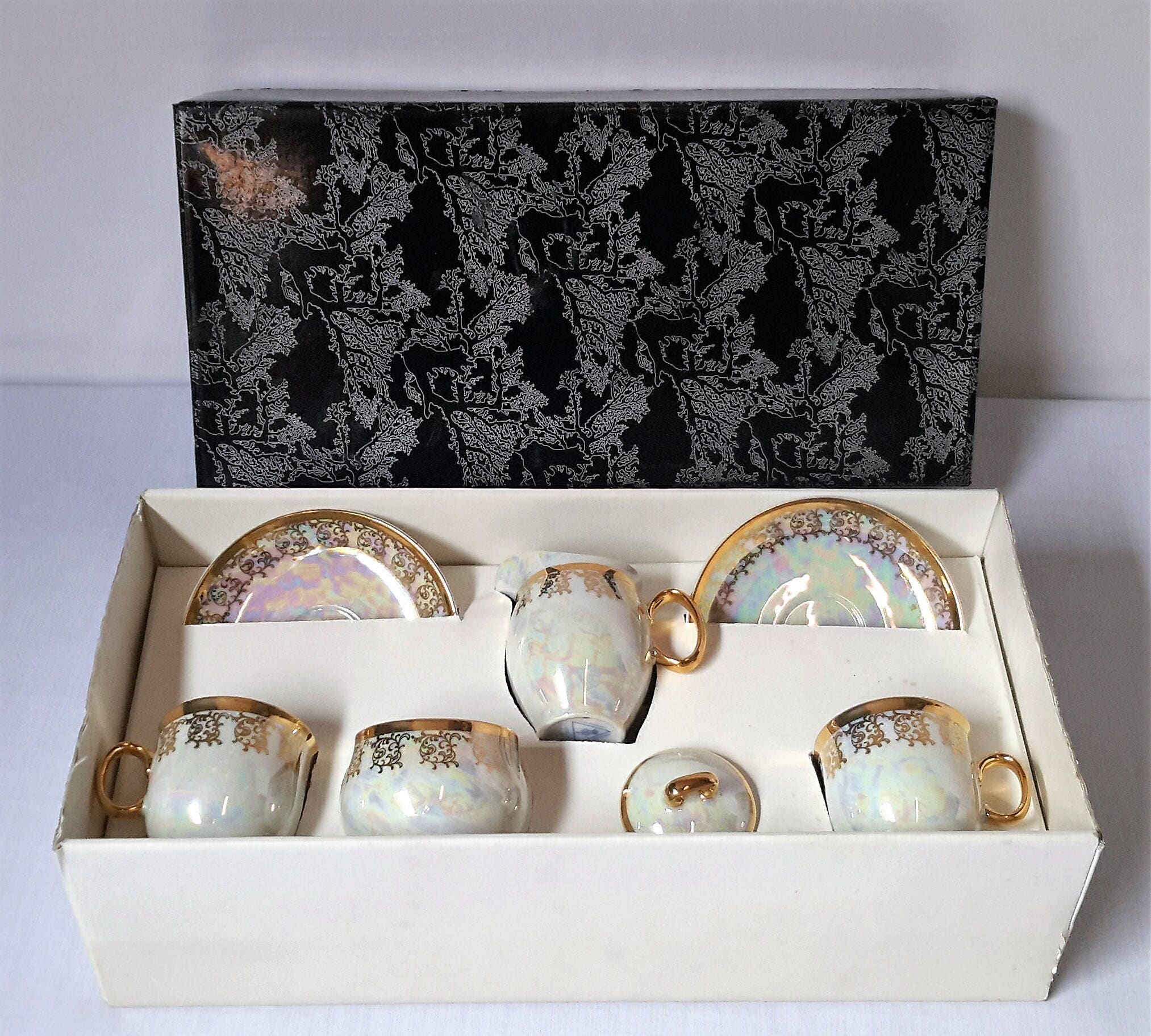 Czechoslovakia China Bohemia Czech Tea Set Coffee in Box + Certificate ...