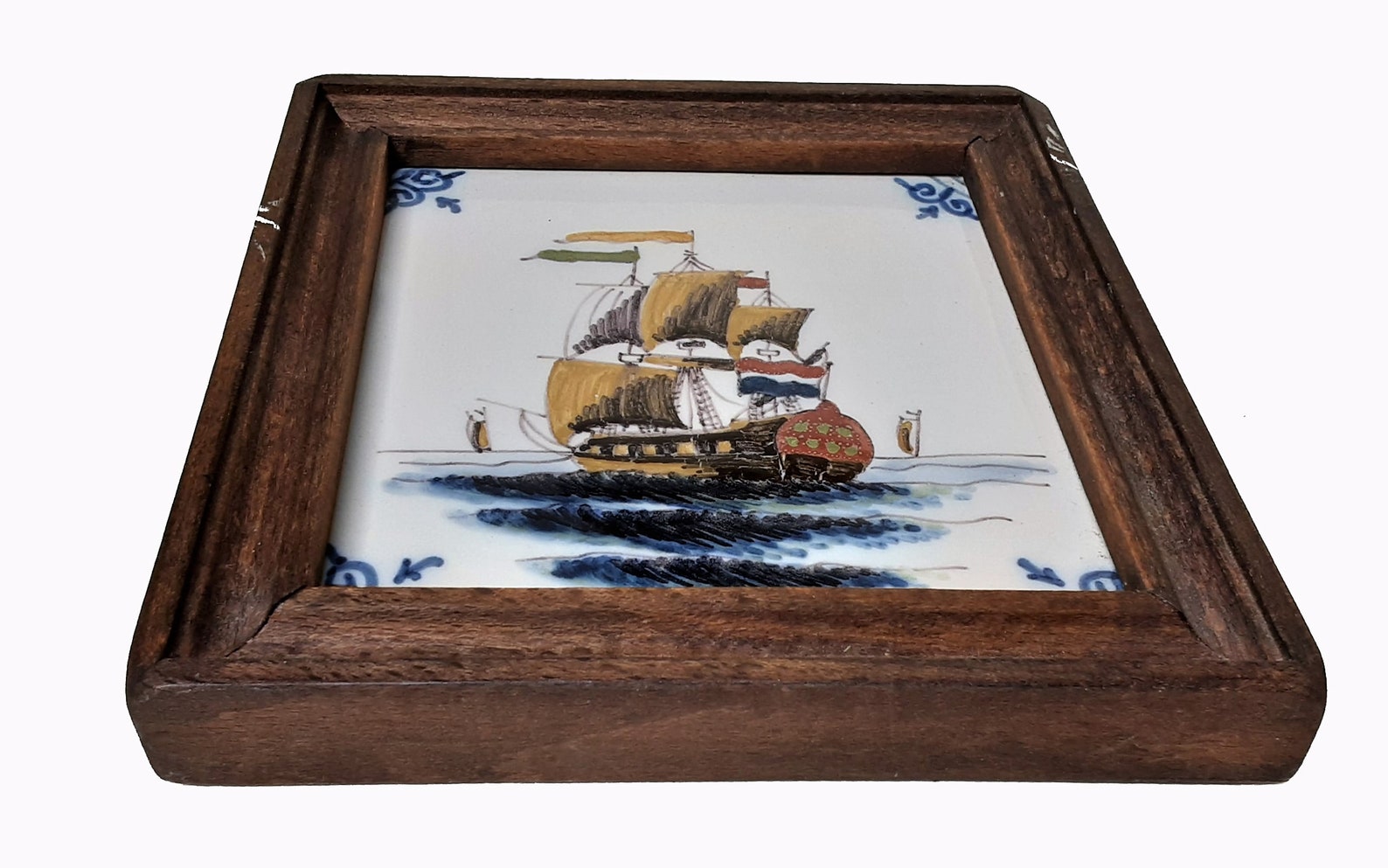 Delft Ship Tile The Flying Dutchman Makkum Tile Delft | Etsy