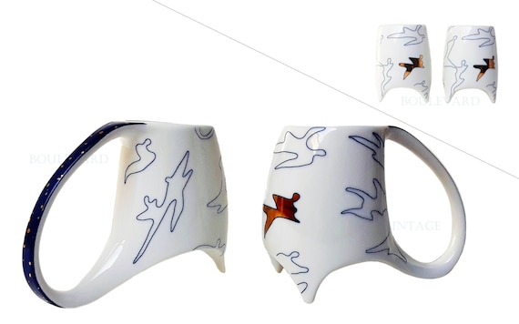 Delft Mugs Post Modernism Design Mug Delft Blue Fabric Blue - Etsy