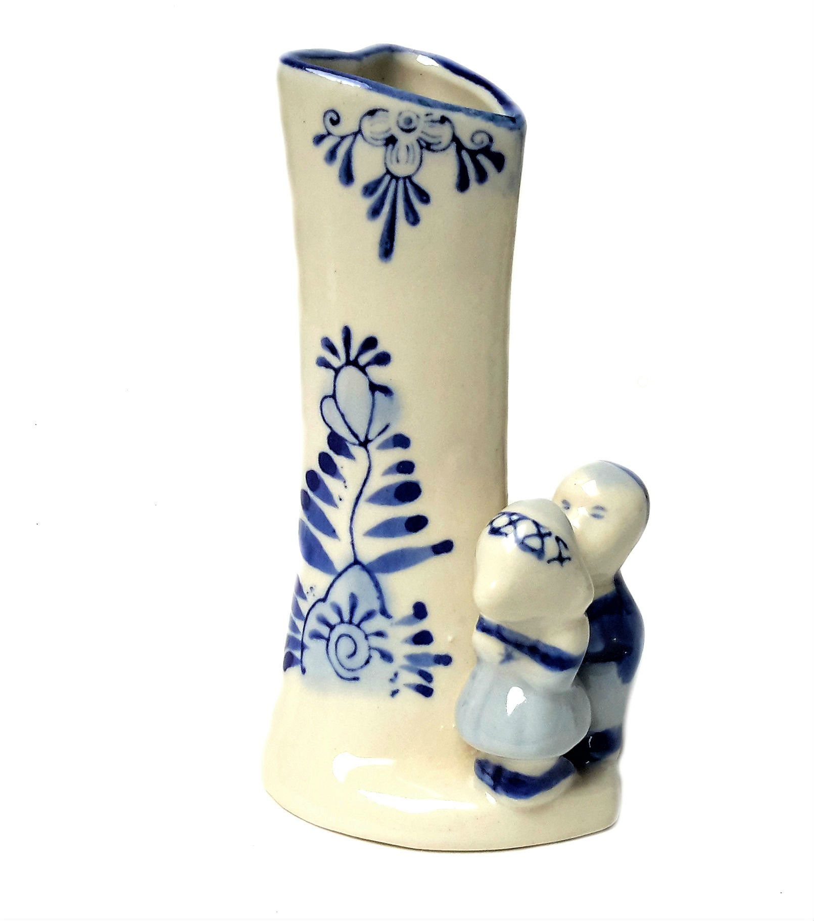 Delft Blue Delft Vase Delft Boy and Girl Kissing Heart Vase - Etsy