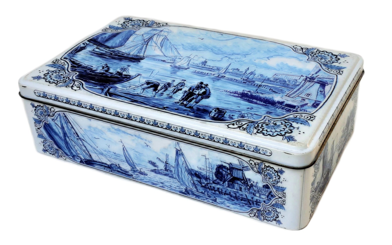 Antique Dutch Tin Antique Sailing Boat Dutch Cookie Tin - Etsy