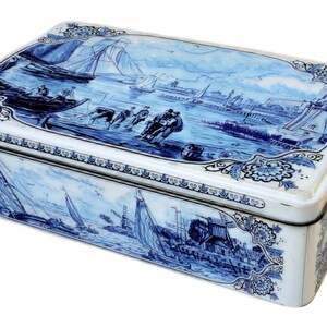Antique Dutch Tin Antique Sailing Boat Dutch Cookie Tin Antique Biscuit ...