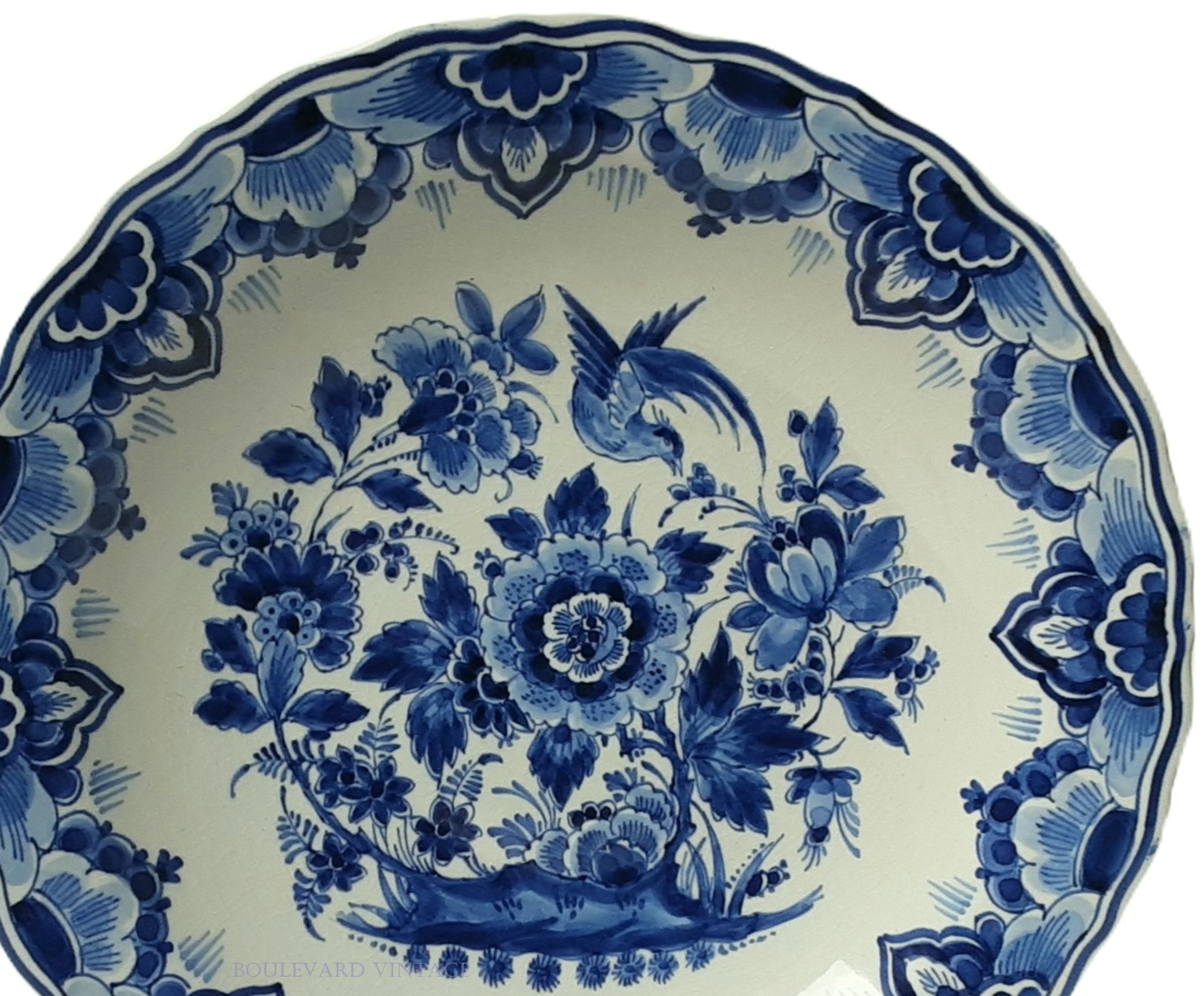 Art & Collectibles Collectible Plates Plate Vintage Blue and White ...