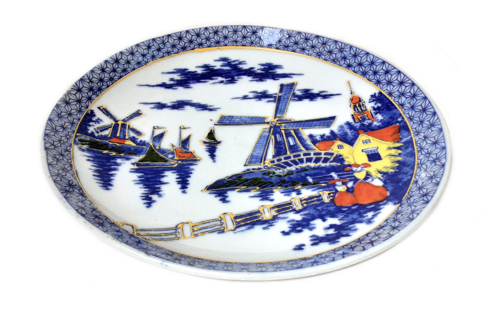 Delft Blue Plate Chinoiserie Charger Plate Delft Windmill | Etsy