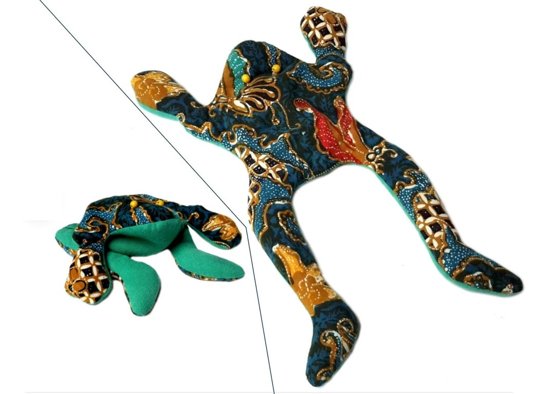 Batik Gift Frog Toy Fabric Toys Batik Art Batik Fabric Indonesia Frog ...