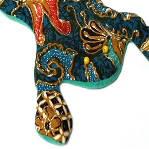 Batik Gift Frog Toy Fabric Toys Batik Art Batik Fabric Indonesia Frog ...