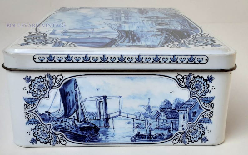Antique Dutch Tin Antique Sailing Boat Dutch Cookie Tin - Etsy