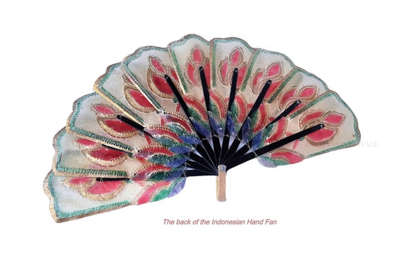 Antique Vellum Gold Antique Bali Lotus Folding Hand F… - Gem